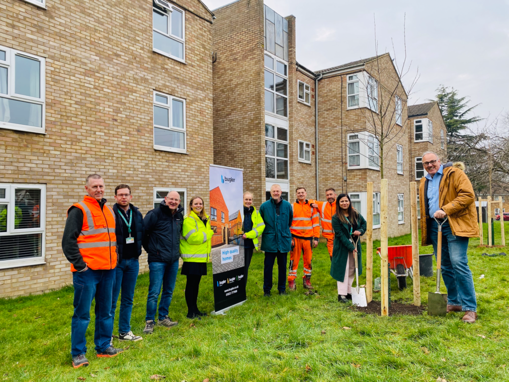 Dacorum Borough Council plants new trees in partnership with Bugler Developments